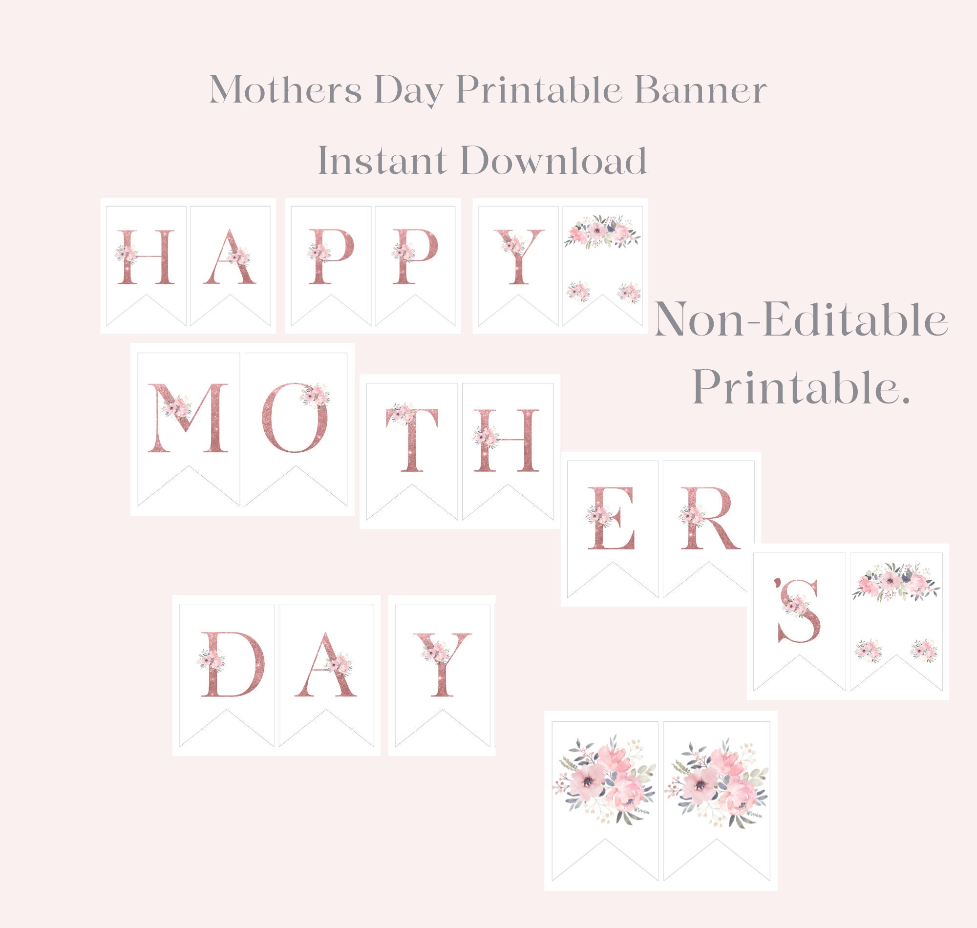 Happy Mother's Day Bunting Mother's Day Printable - Etsy