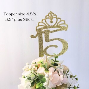 15 Birthday Topper- Quinceañera Centerpiece, Sweet 15 Centerpiece, 15th ...