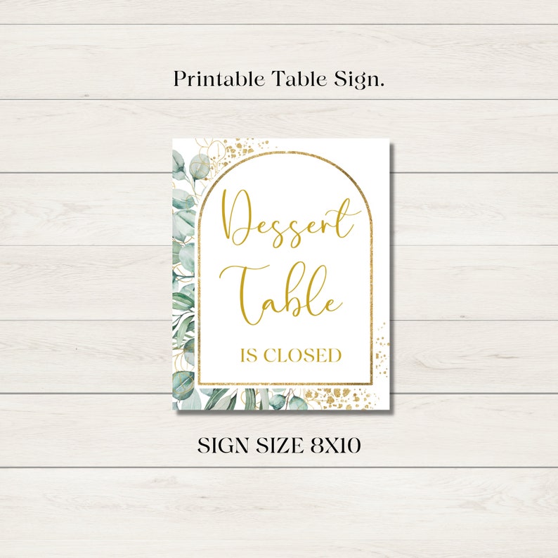 Dessert Table is Closed Printable Sign for Wedding Baby - Etsy Hong Kong