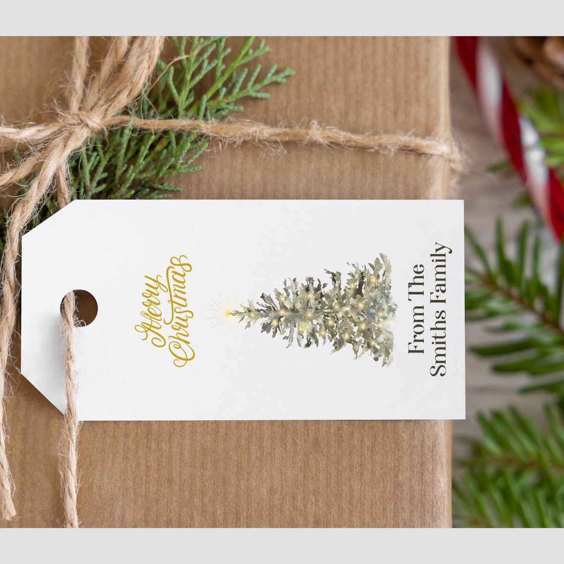 Personalized Christmas Tags Printable Christmas Tree Gift - Etsy