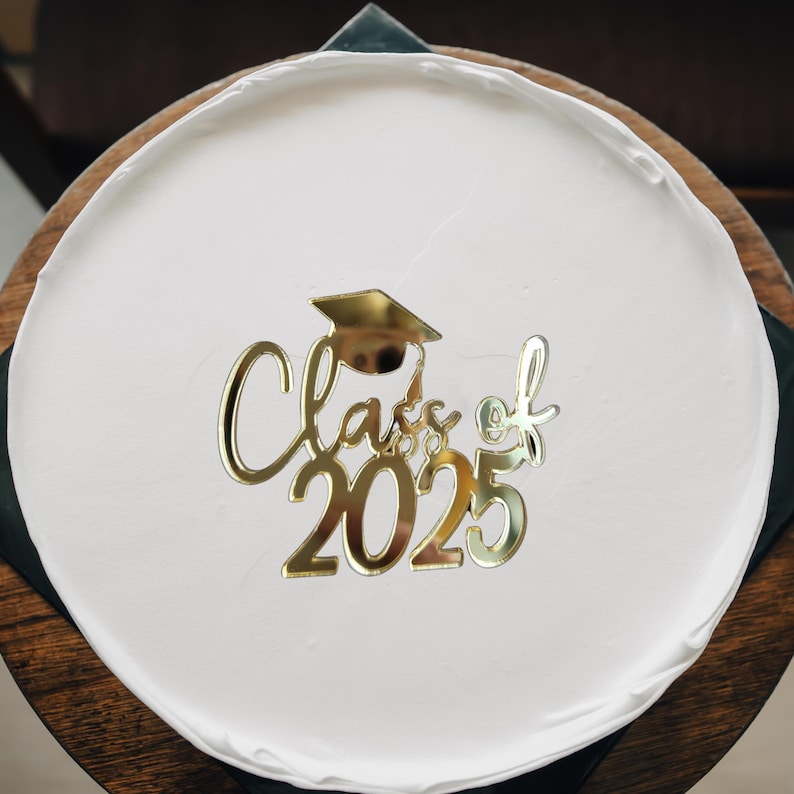 Class of 2025 or 2026 Graduation Cake Topper Laser Cut Acrylic Charm ...