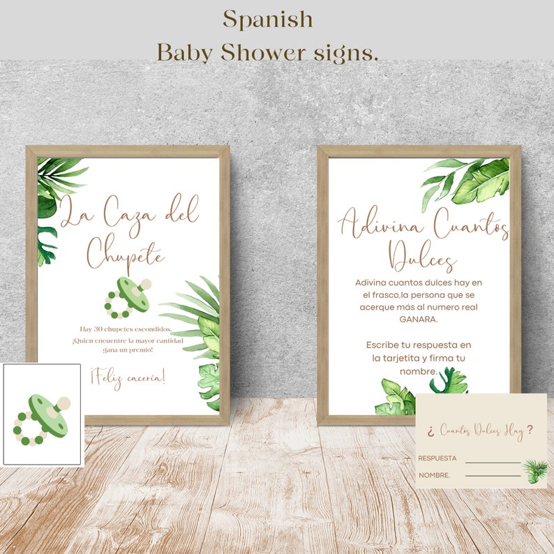 Spanish Baby Shower Printable Games Bundle Spanish Gender - Etsy