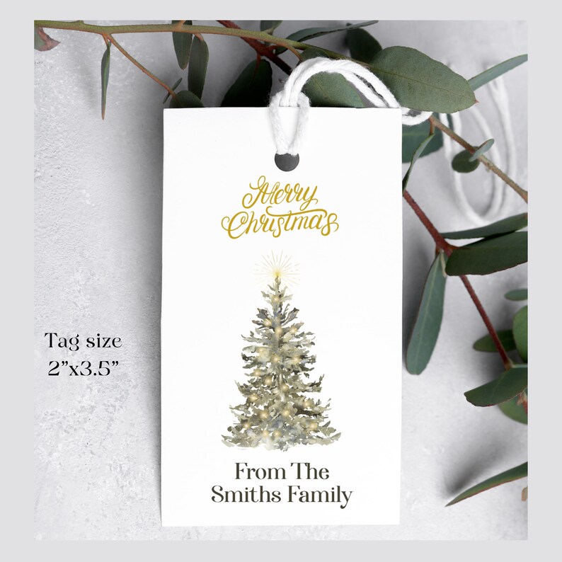 Personalized Christmas Tags Printable Christmas Tree Gift - Etsy