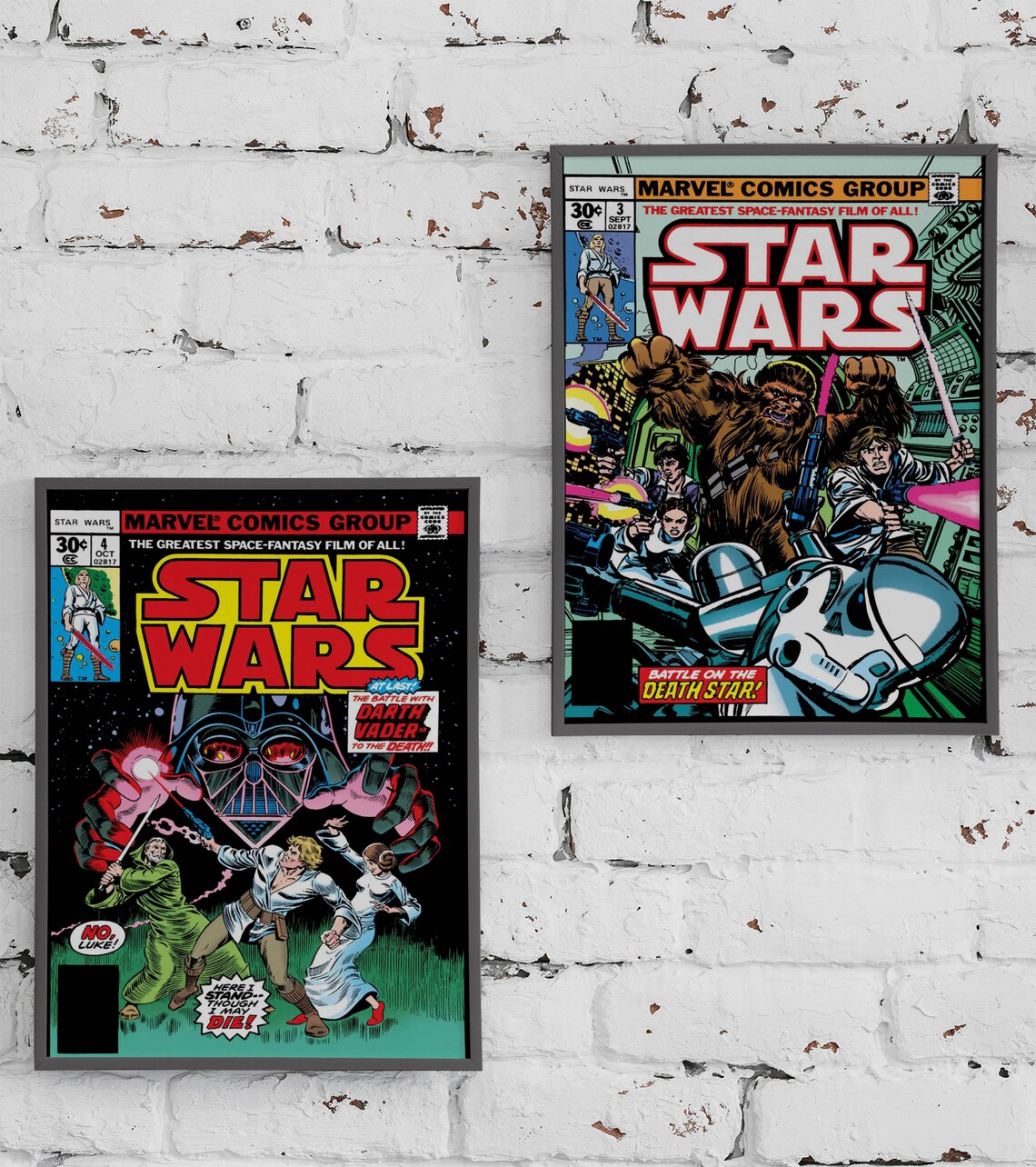 Star Wars Vintage Comic Book Cover Art Poster Set Digital Download ...
