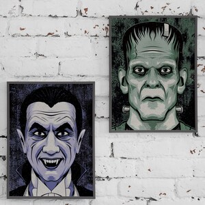Classic Horror Monster Poster Set | Digital Download Printable Art ...