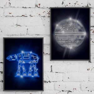 Star Wars Neon Poster Set of 14 Digital Download Printables 8.5x11 ...