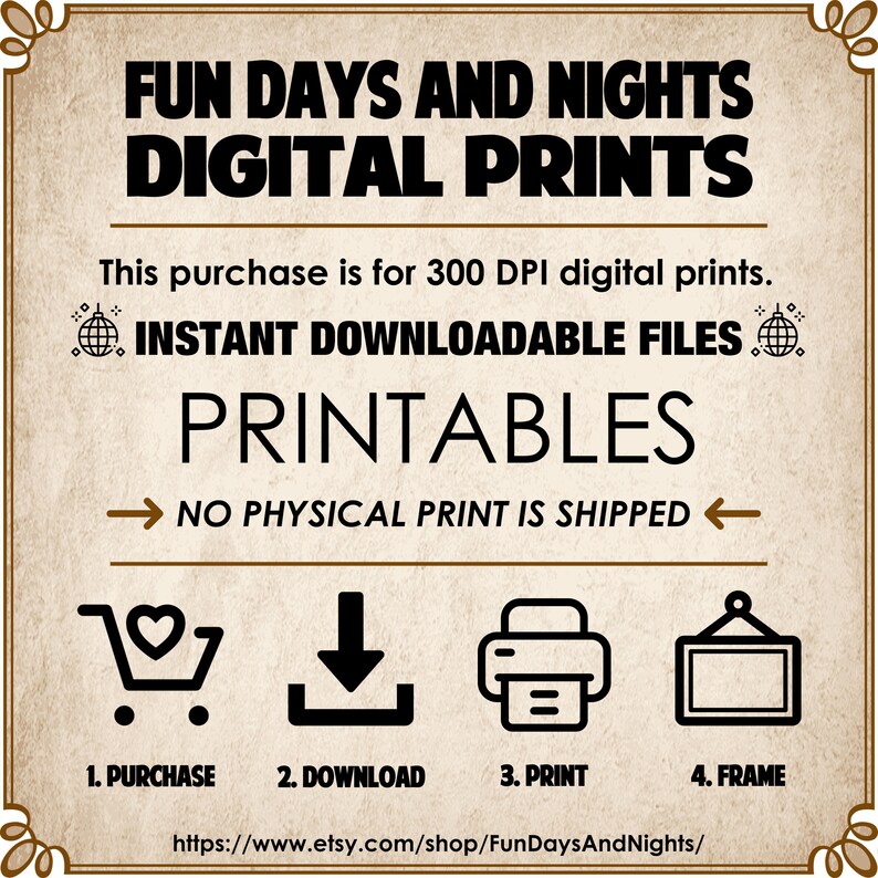 Classic Horror Monster Poster Set | Digital Download Printable Art ...
