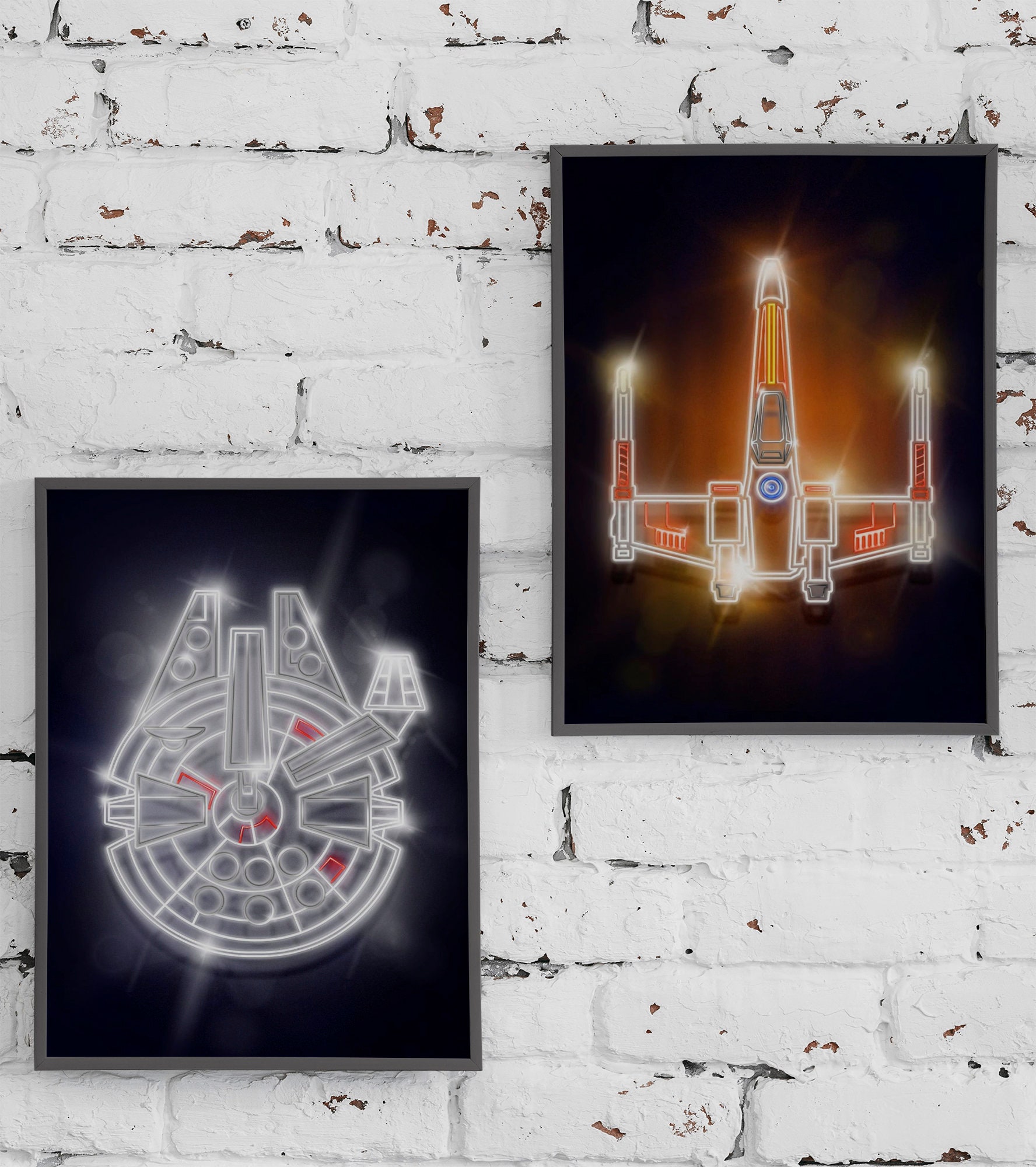 Star Wars Neon Poster Set of 14 Digital Download Printables - Etsy