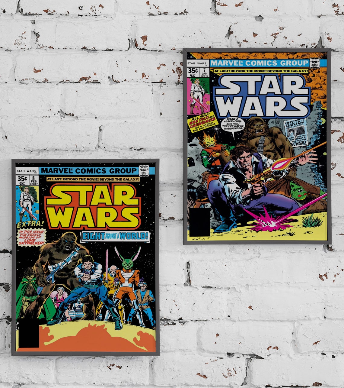 Star Wars Vintage Comic Book Cover Art Poster Set Digital Download ...