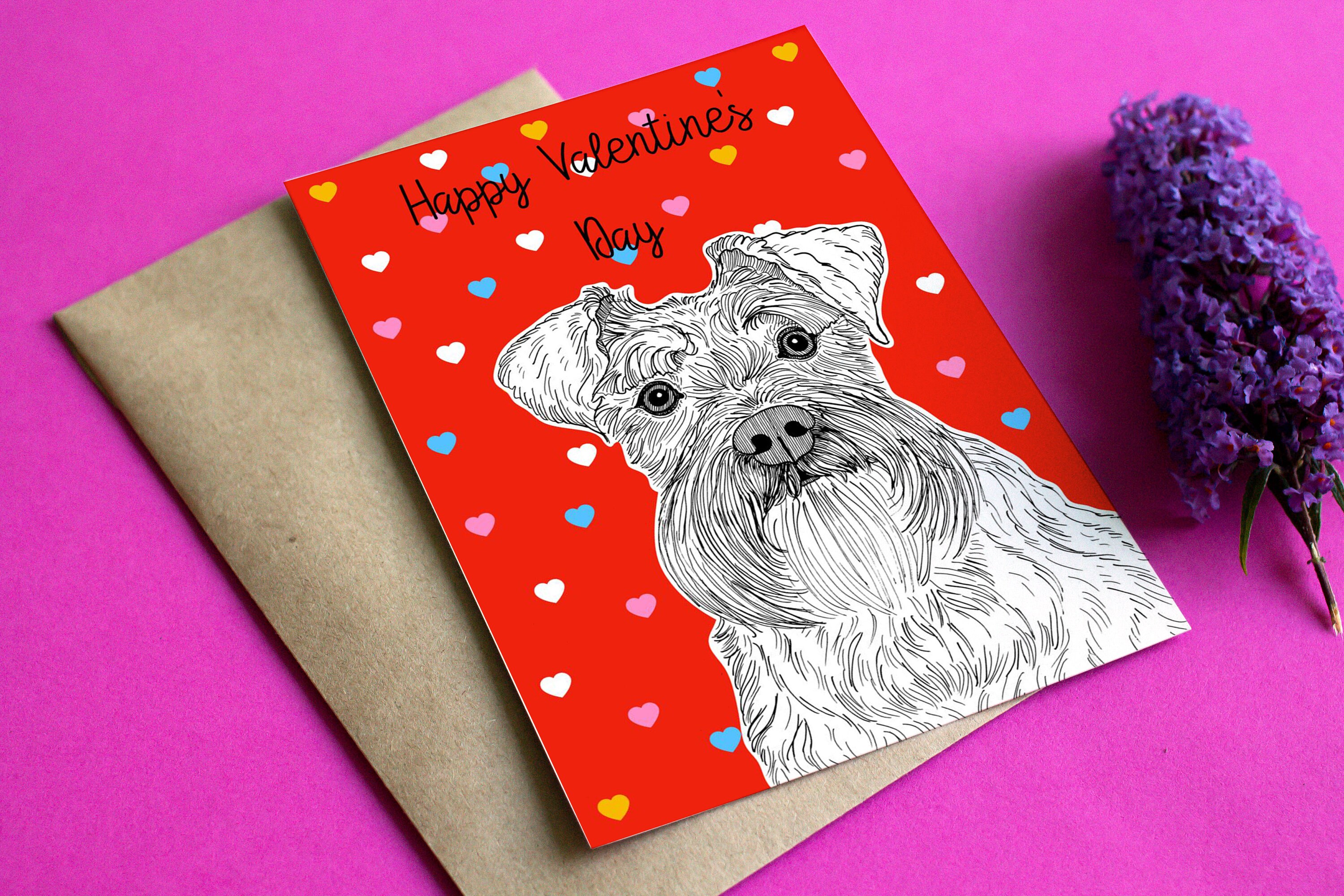 Happy Valentine's Day Dog Breeds Heart Card Set Digital Download ...