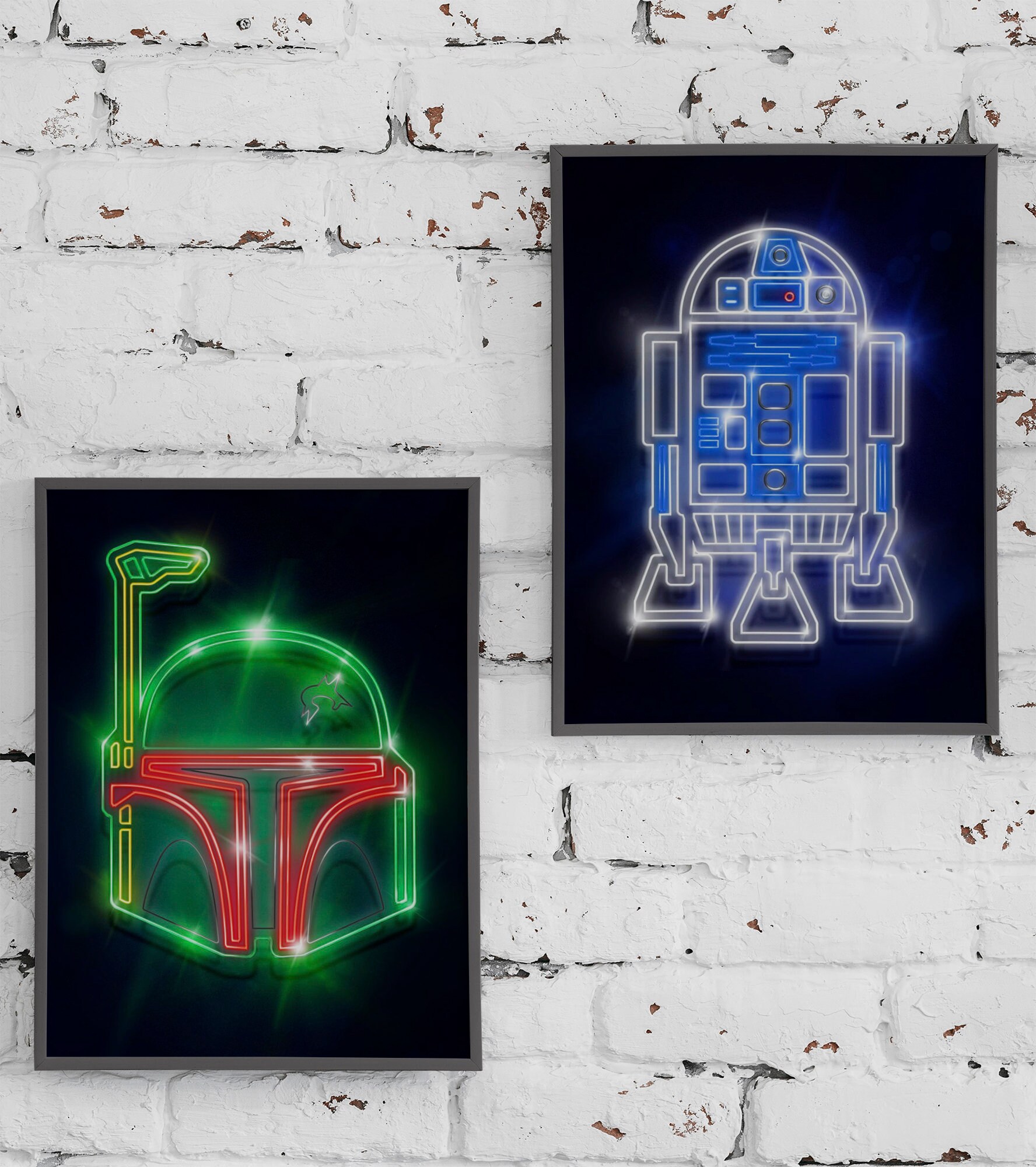 Star Wars Neon Poster Set of 14 Digital Download Printables - Etsy
