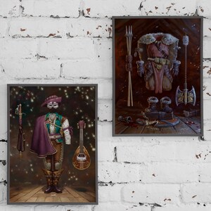 Dungeons and Dragons Character Class Illustration Poster Set | Digital ...