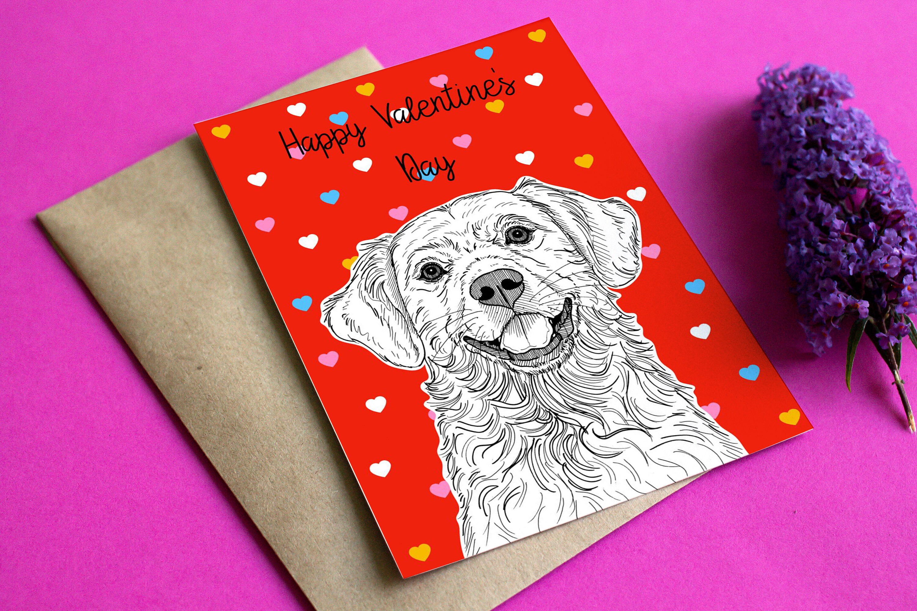 Happy Valentine's Day Dog Breeds Heart Card Set Digital Download ...