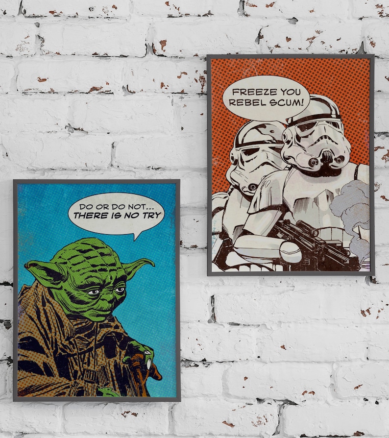 Star Wars Pop Art Quotes Poster Set of 15 Digital Download - Etsy