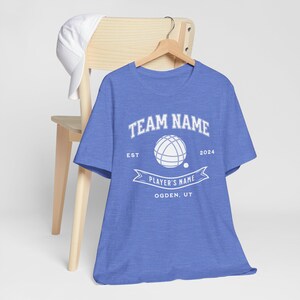 Custom Bocce Ball Team T-shirt, Personalized Player Game Day Shirt ...