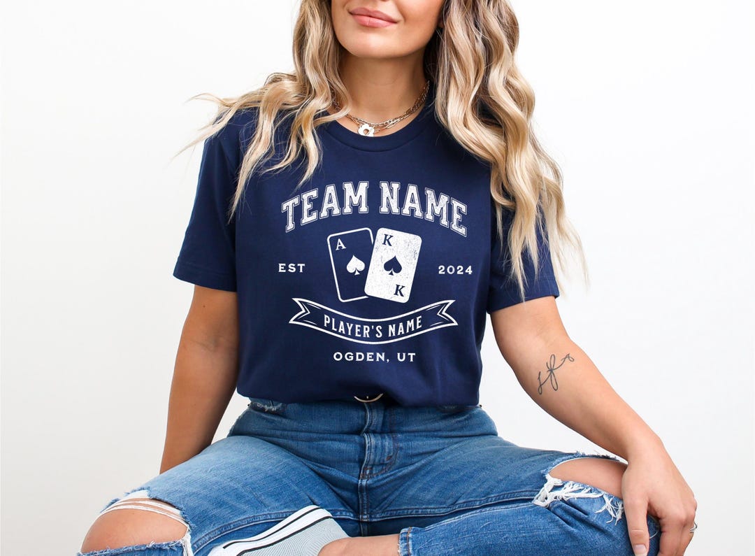 Personalized Playing Cards Team Shirt, Custom Poker Gift Tee - Etsy
