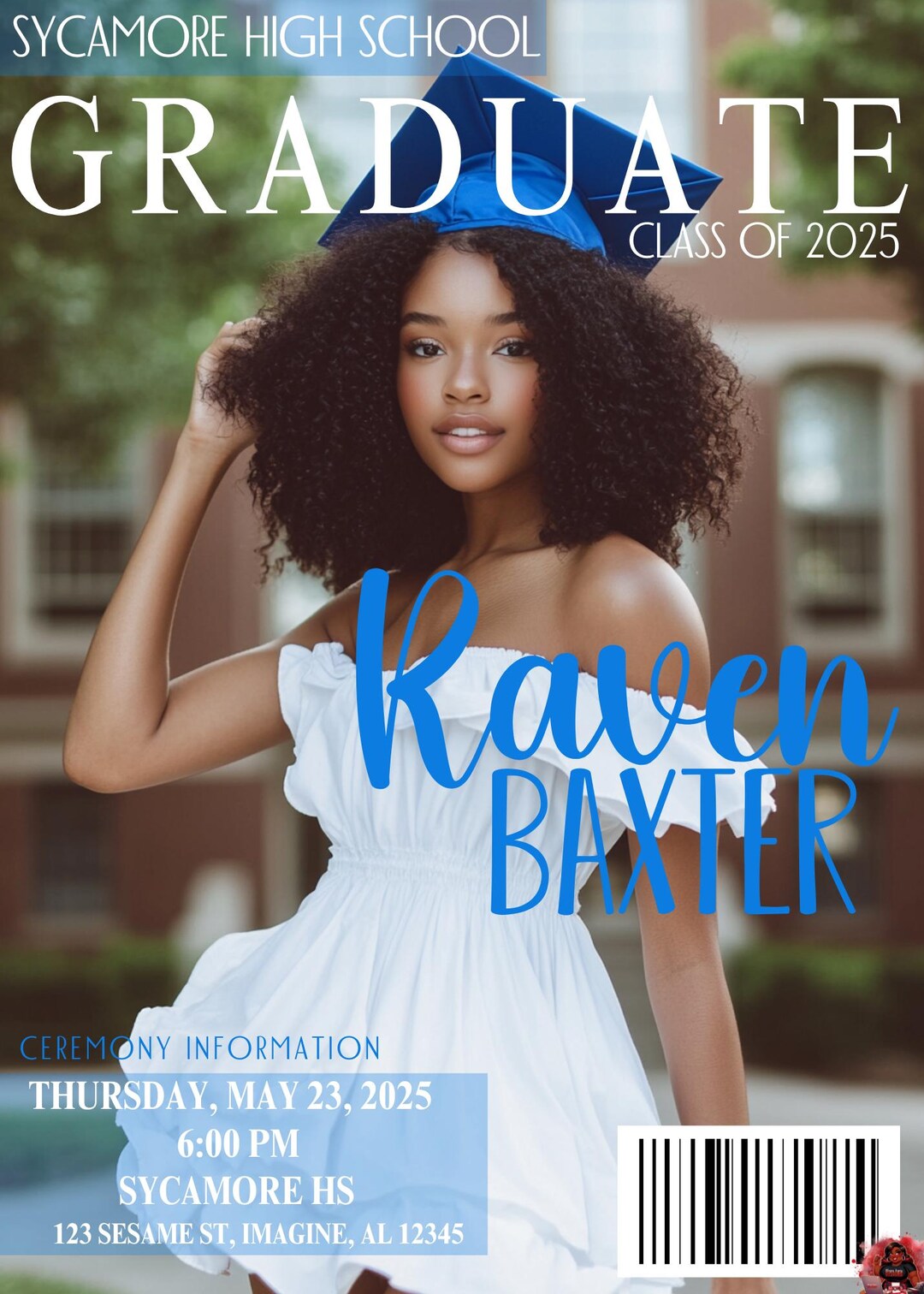 Magazine Graduation Invitation Template for Digital or Print | CANVA ...