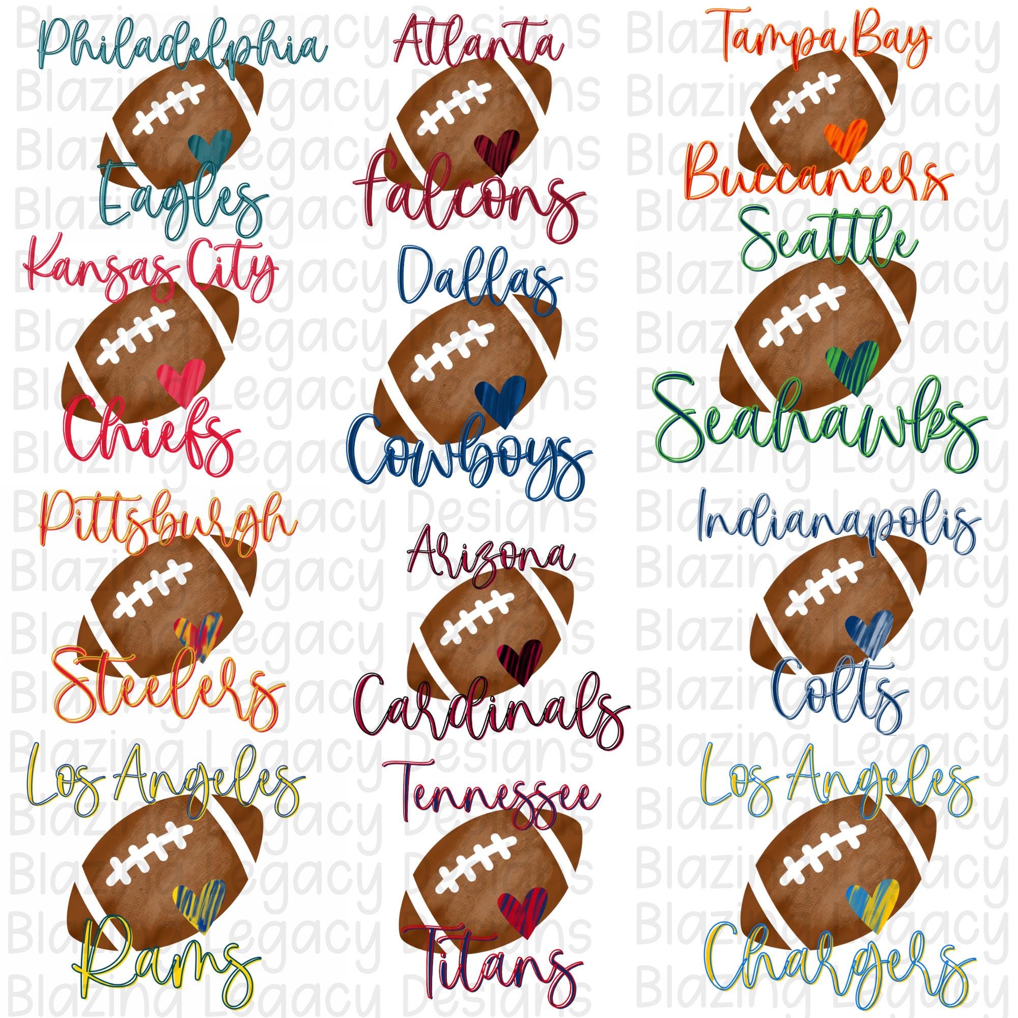 NFL Teams Cute Designs - Etsy