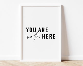 You Are Safe Here Art - Etsy
