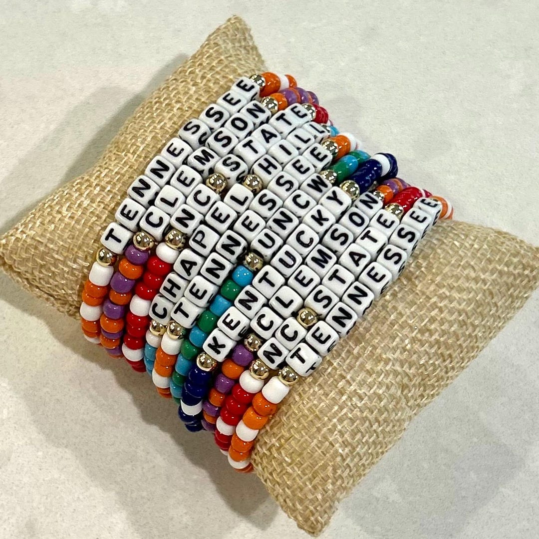 Custom College Bracelets - Etsy