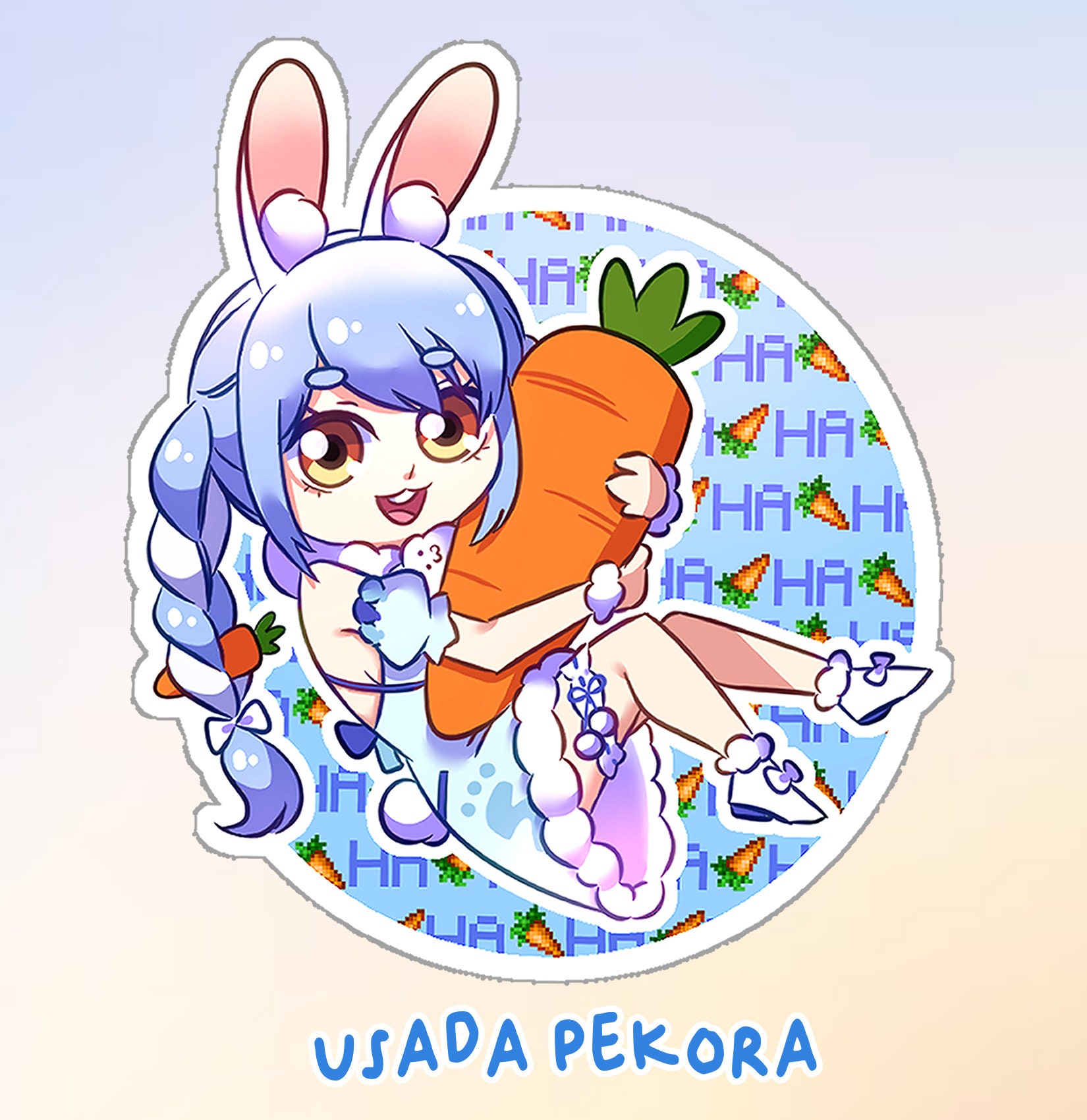 Hololive Chibi Stickers Cute Holographic Vinyl Decals - Etsy