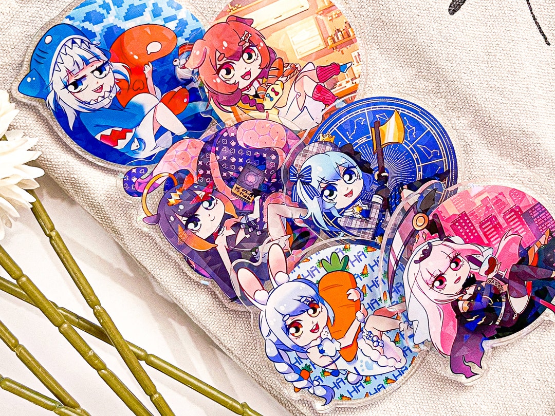 3" Hololive Chibi Pins - Cute Holographic Anime Vtubers - Holomyth ...