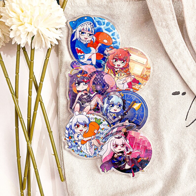 3" Hololive Chibi Pins - Cute Holographic Anime Vtubers - Holomyth ...