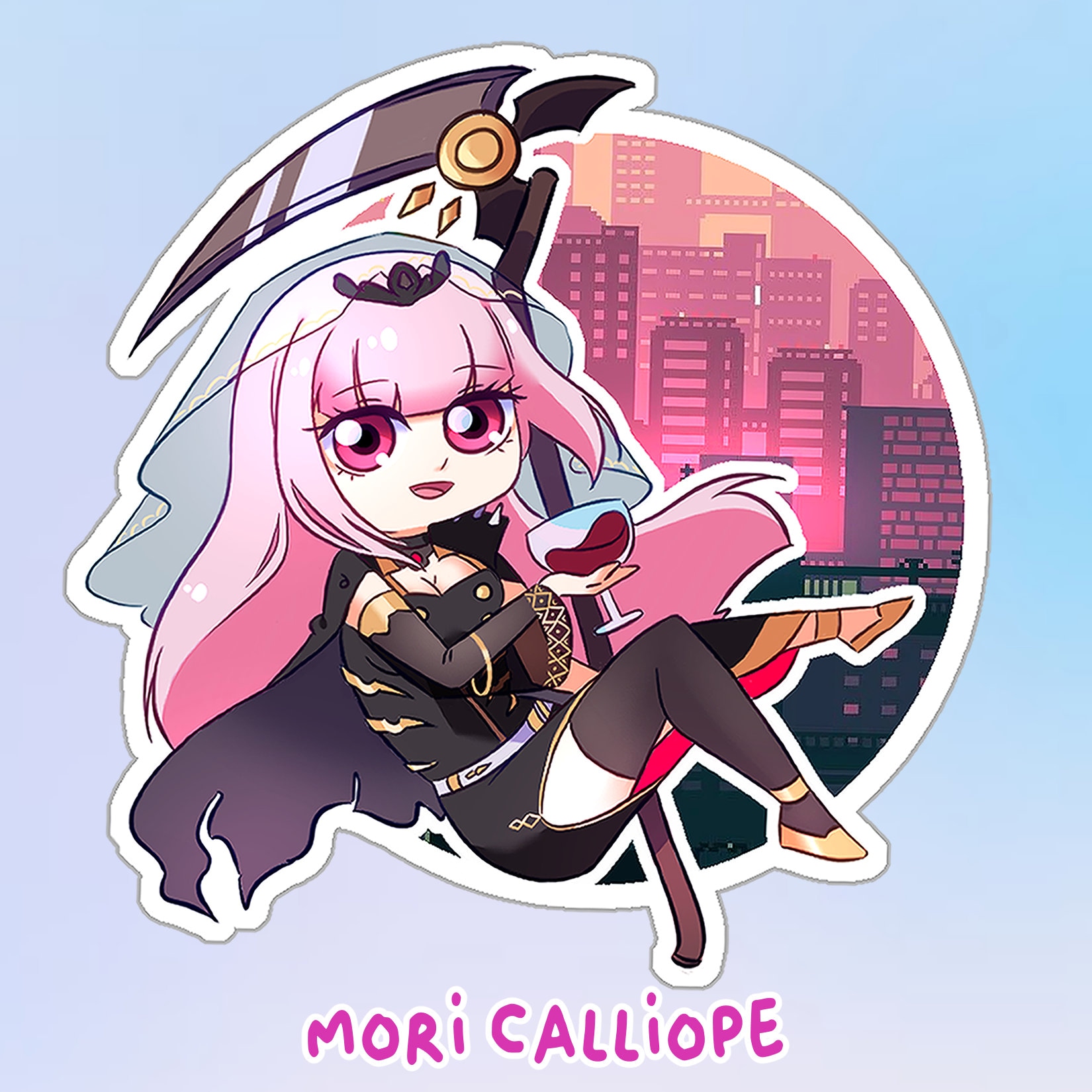 Hololive Chibi Stickers Cute Holographic Vinyl Decals - Etsy