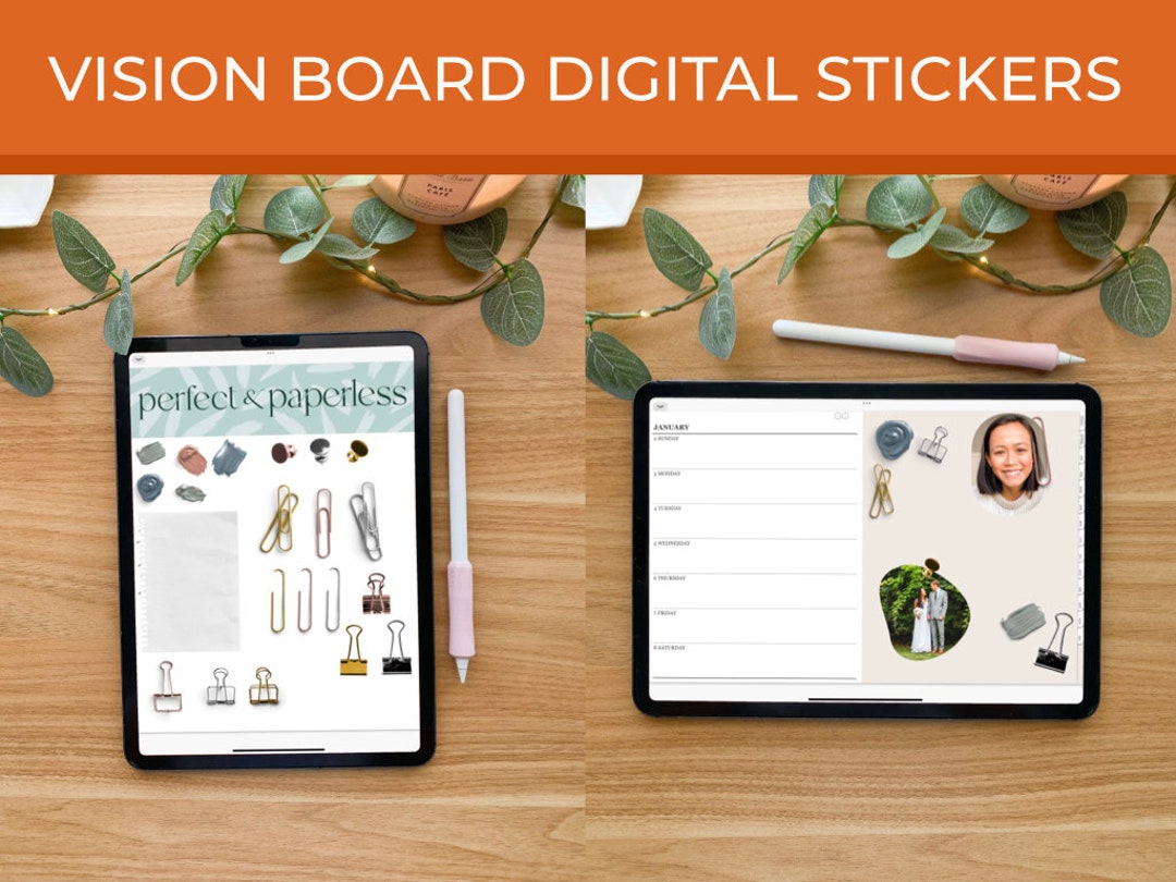 Vision Board Digital Stickers Goodnotes Stickers Goodnotes - Etsy