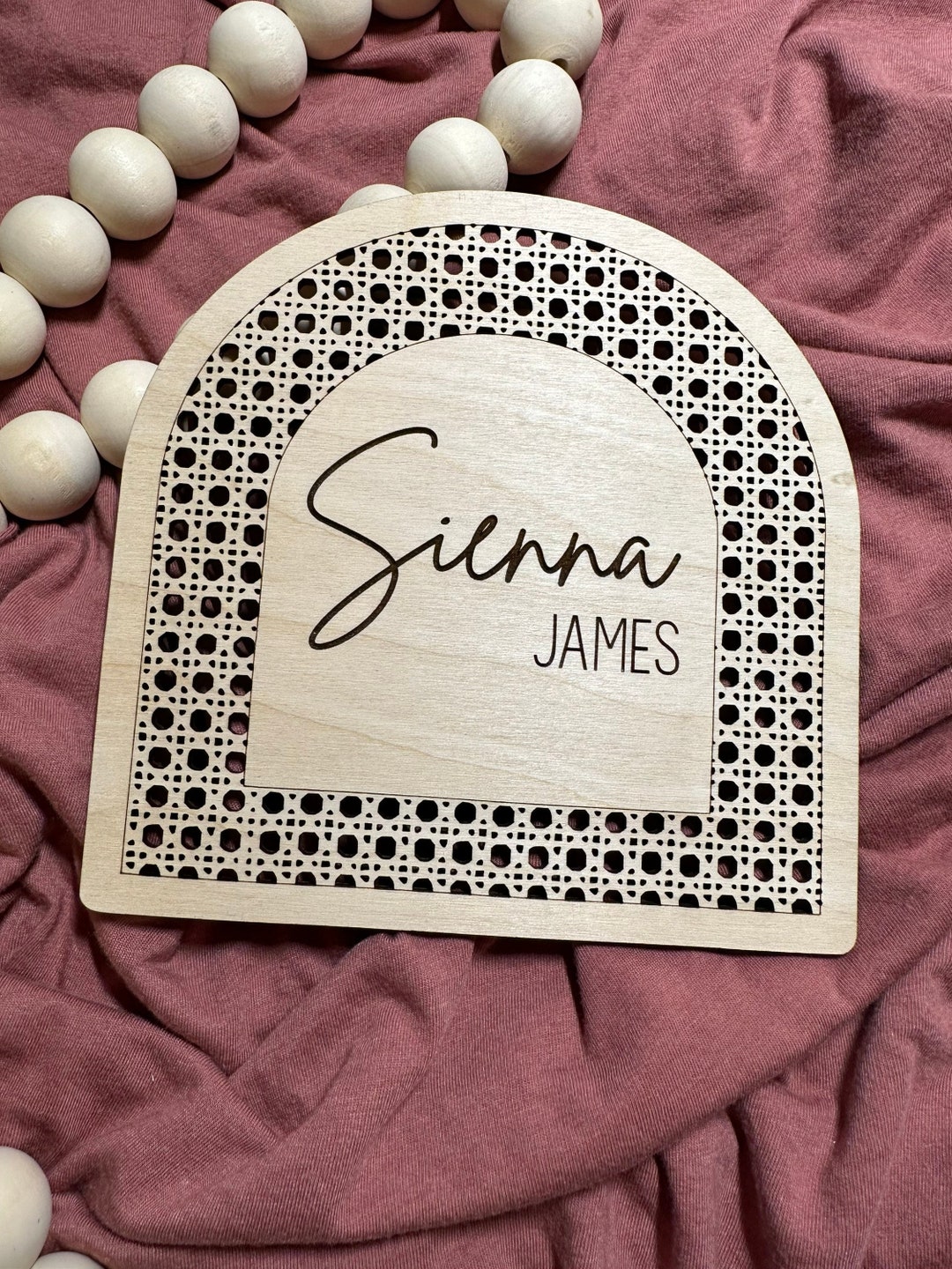 Birth Announcement Sign / Baby Name Sign / Newborn Photo Prop / Baby ...
