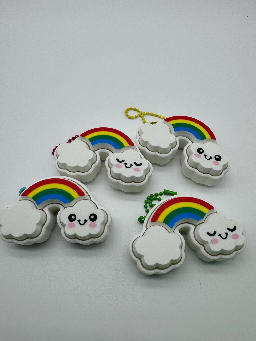 Rainbow Click Clack Fidget Keychain - Etsy