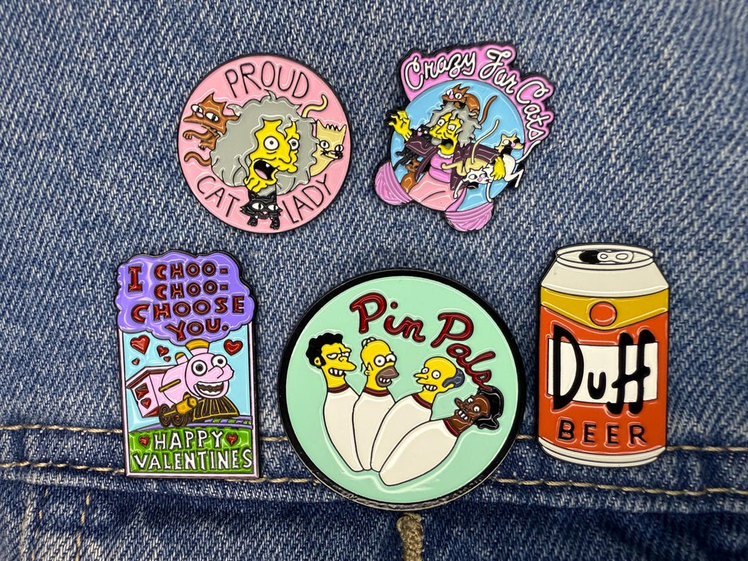90s Cartoons | the Simpsons | Pin Pals | Crazy Cat Lady | Duff Beer | I ...
