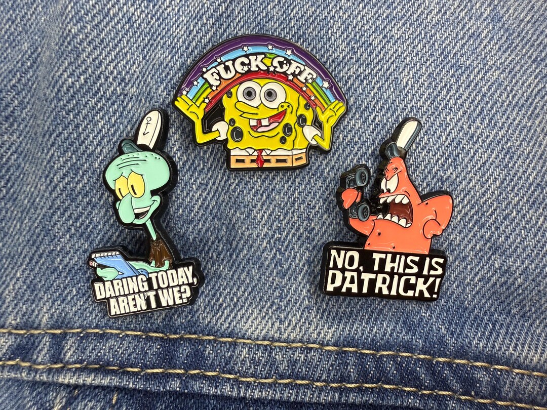 Spongebob Squarepants | Squidward | Patrick Star | Enamel Pins | Magnet ...