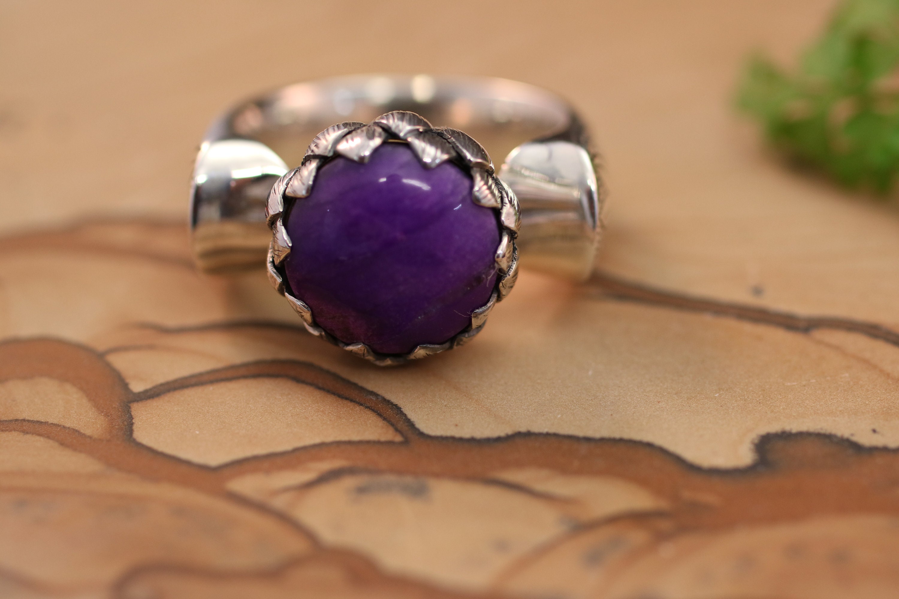 Beautiful Rare Semi Gel Sugilite Ring, Handmade Sterling Silver ...