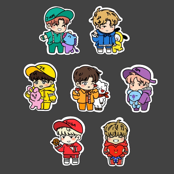 BTS Stickers all Members Logo | Etsy