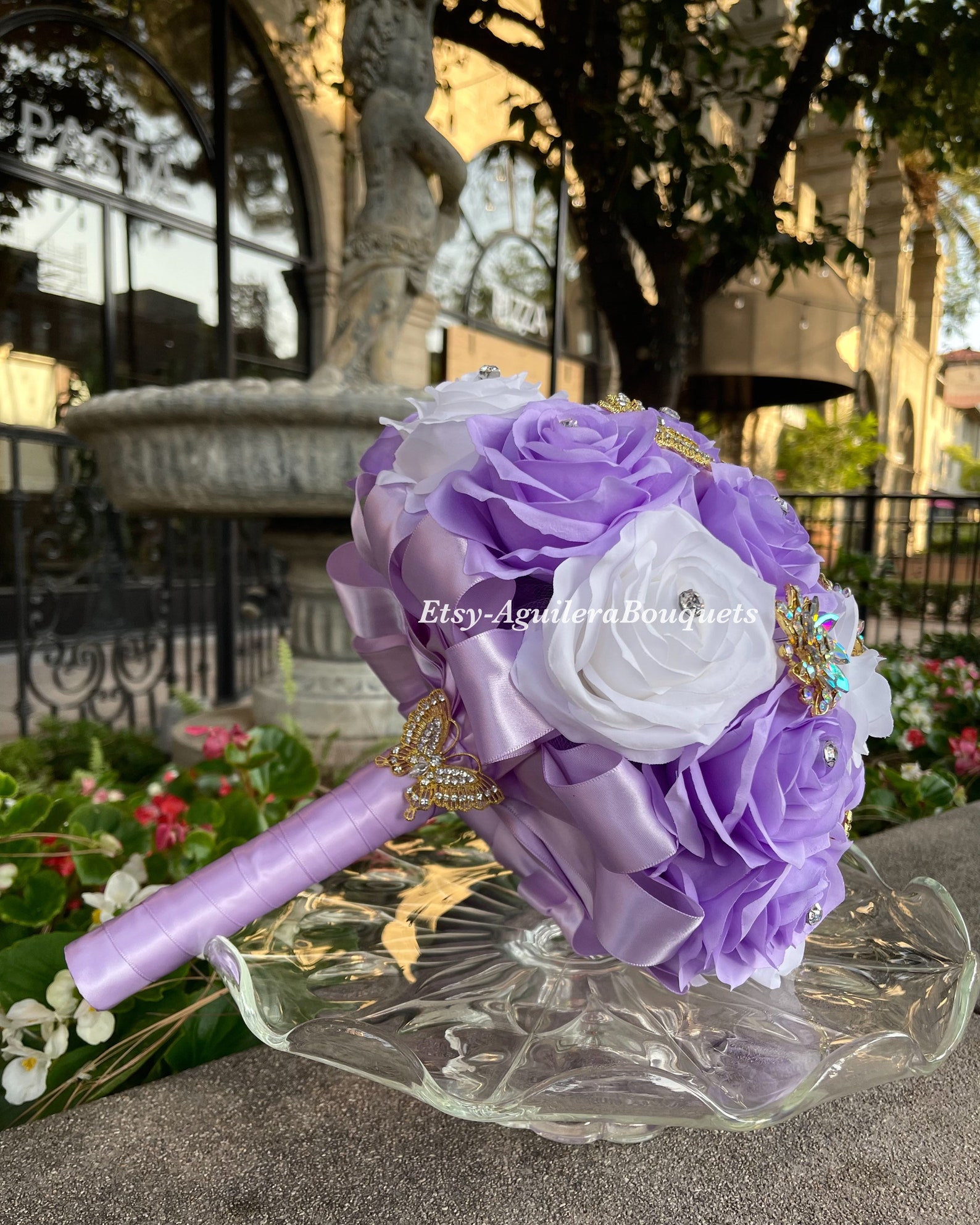 Lilac Quinceañera Bouquet Butterfly Theme Lilac Quince | Etsy