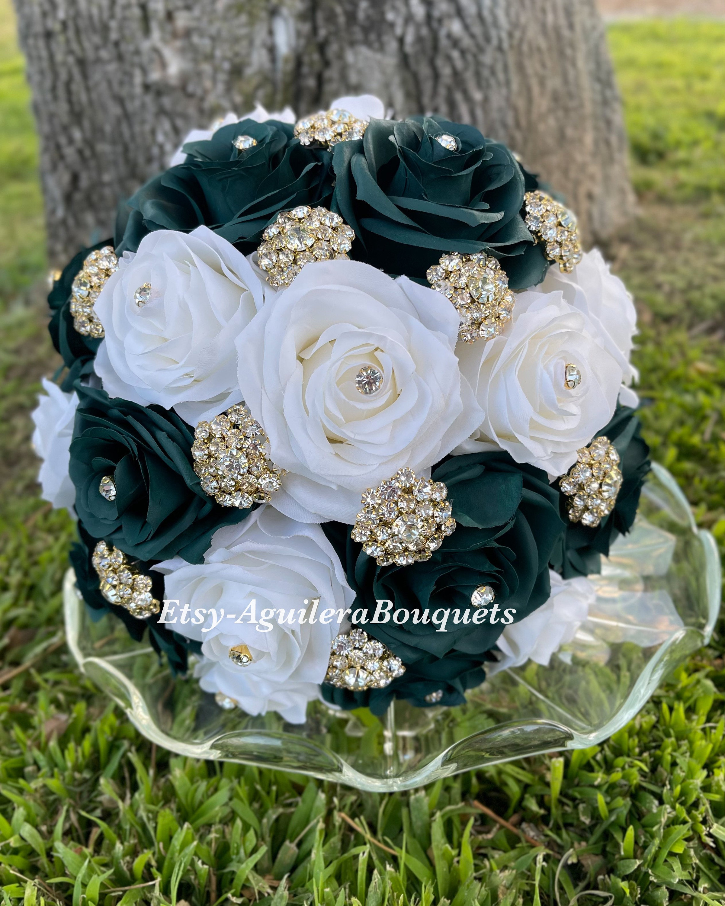 Emerald Green Wedding Bouquets