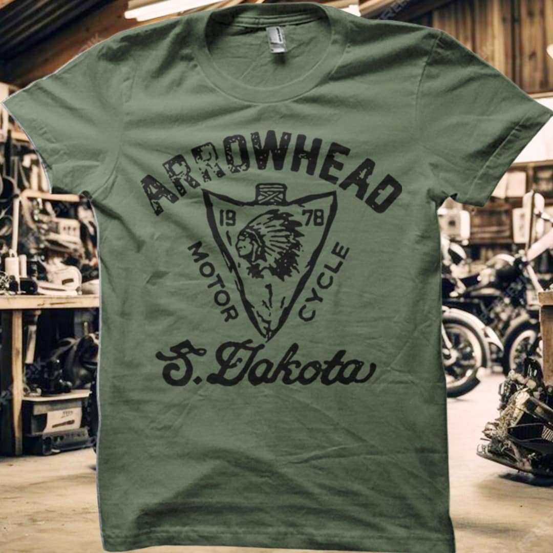 Indian Arrowhead Biker Iron Scout Vintage Classic Motorcycle Biker Gift ...