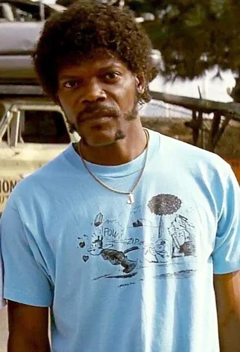 Pulp Fiction as Worn by Samuel L. Jackson Jules Vincent Vega T-shirt ...