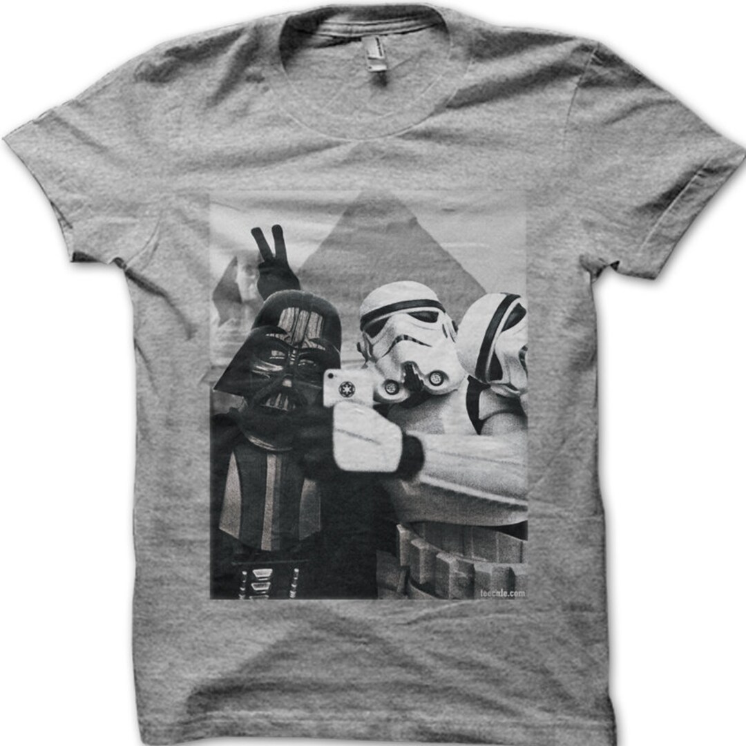 Star Wars Stormtrooper Darth Vader Selfie Pyramids Egypt Cotton T-shirt ...