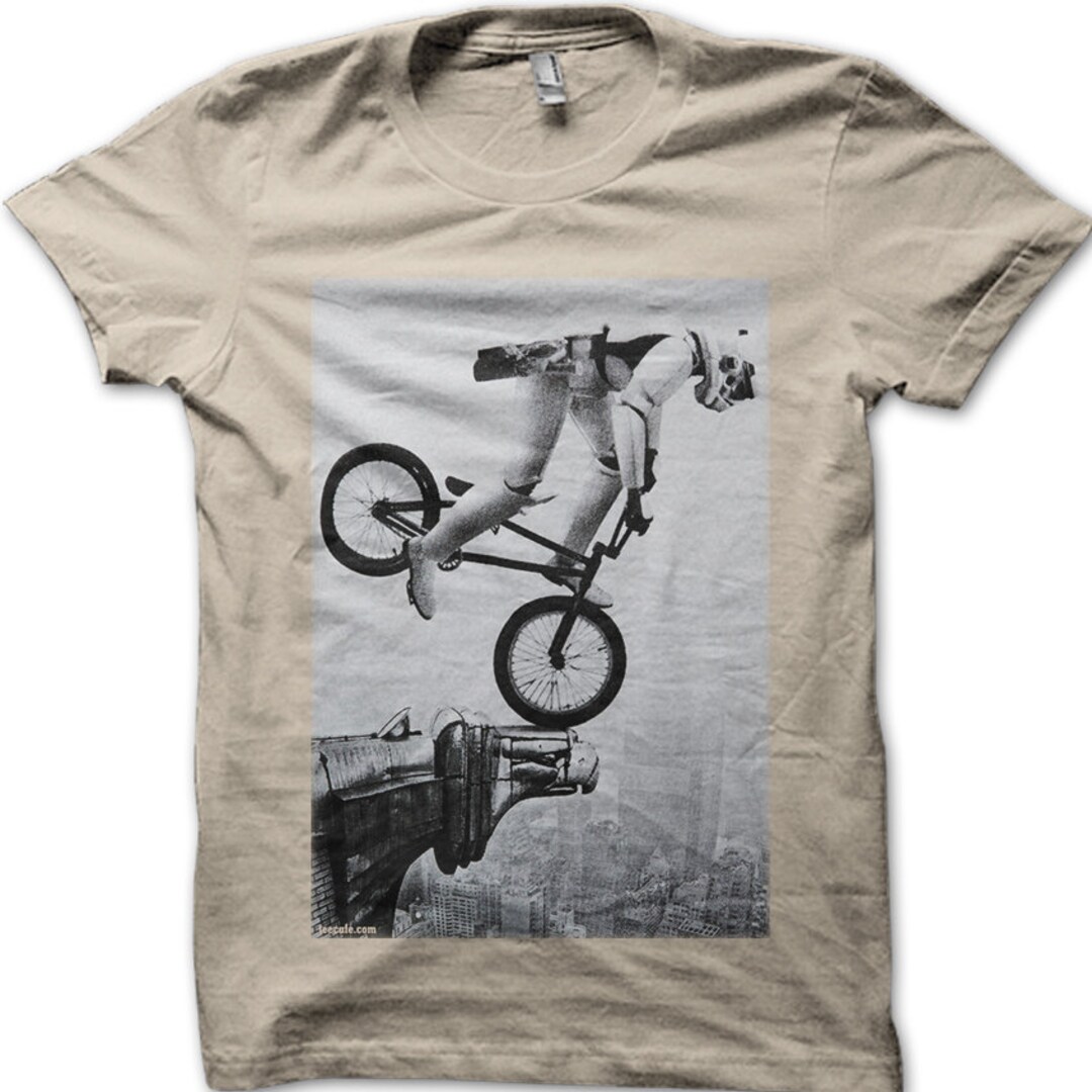 Stormtrooper BMX Stunts Chrysler Building Gargoyle Cotton T-shirt 9778 ...