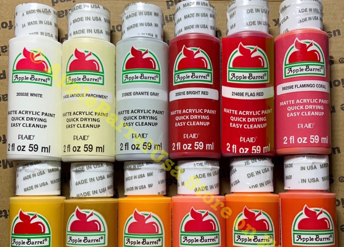 Apple Barrel 12 Pack Tropical Colors Acrylic Paint Value Set | Etsy
