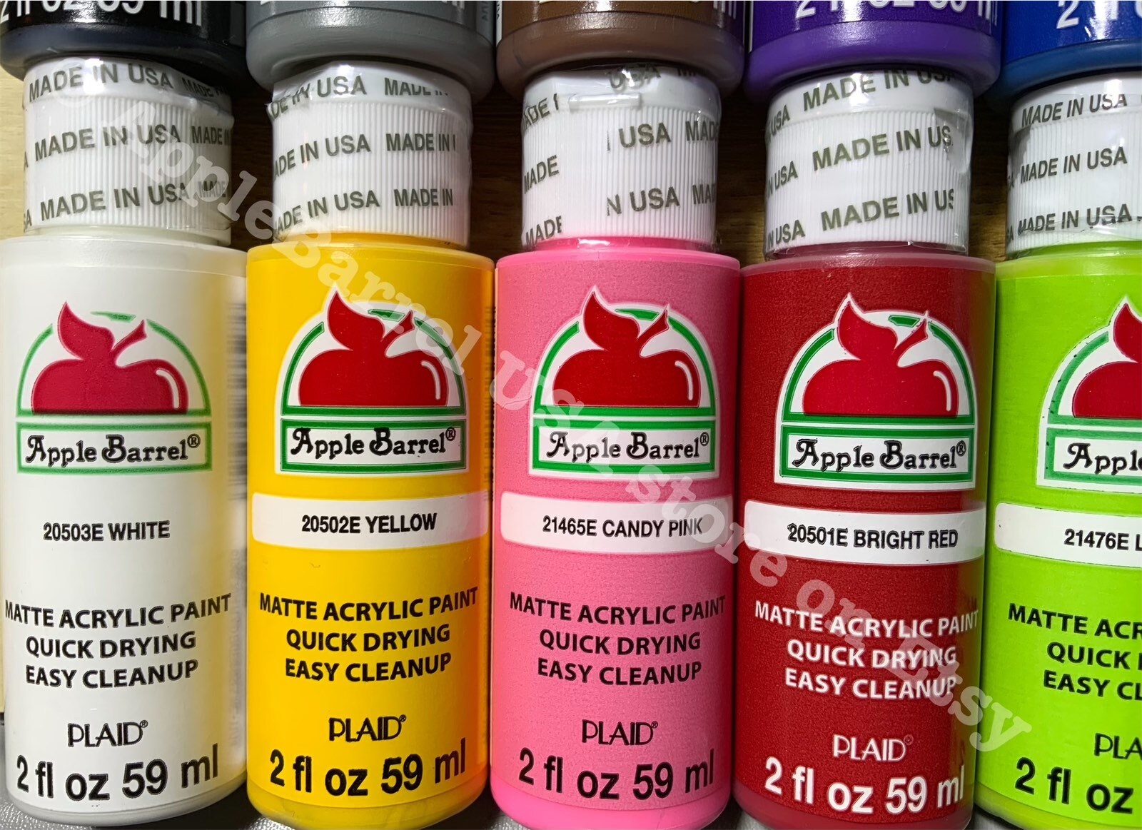 Apple Barrel 12 Pack Matte Finish Multi Color Acrylic Paint | Etsy