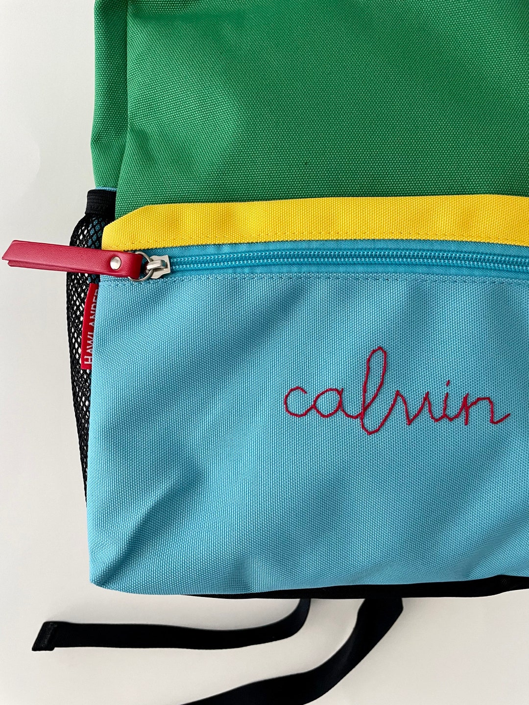 Custom Name Backpack - Hand Embroidered - Colorful Kids Backpack With ...