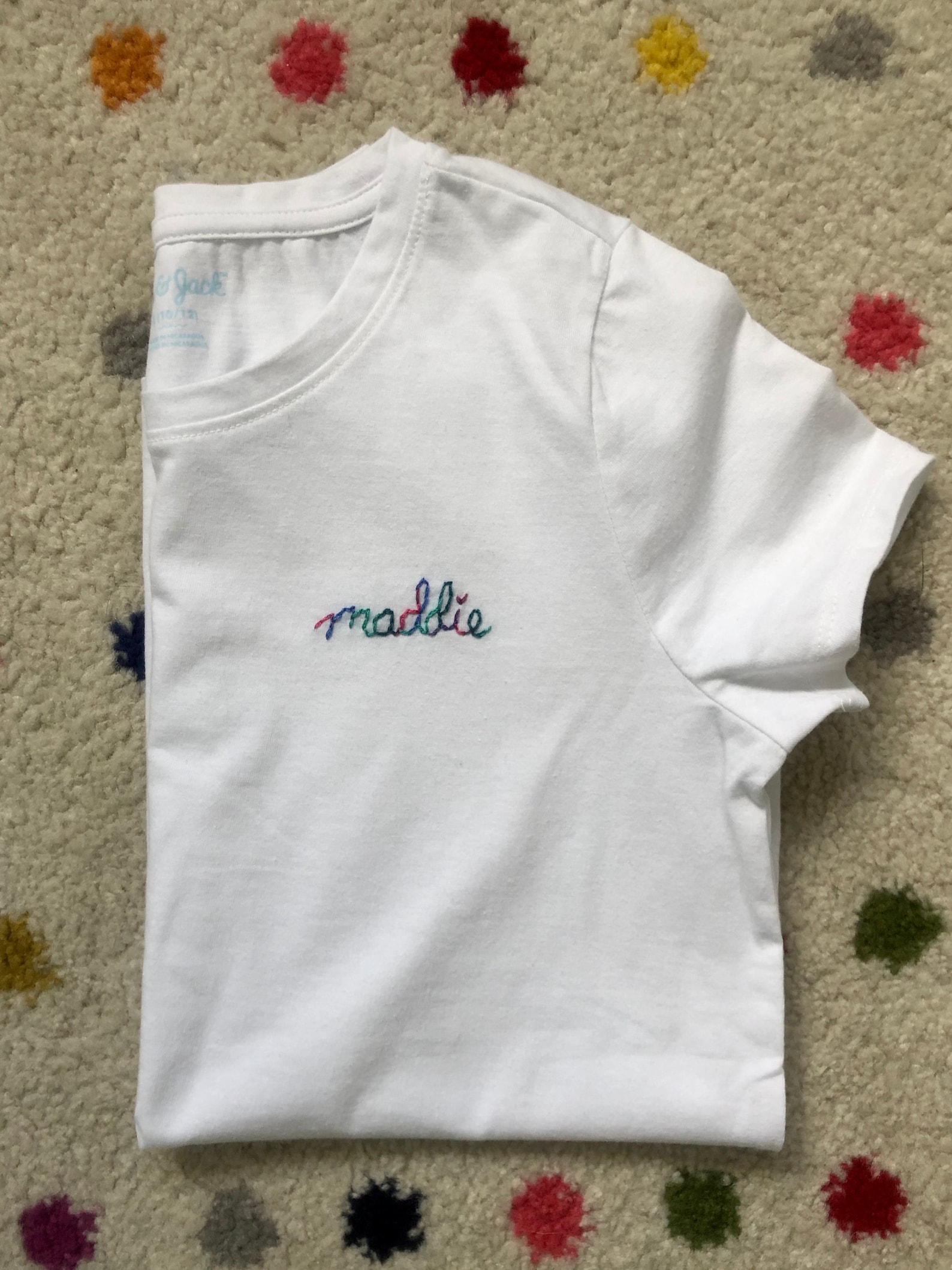 Custom Name T Shirt Hand Embroidery Toddler and Kid - Etsy