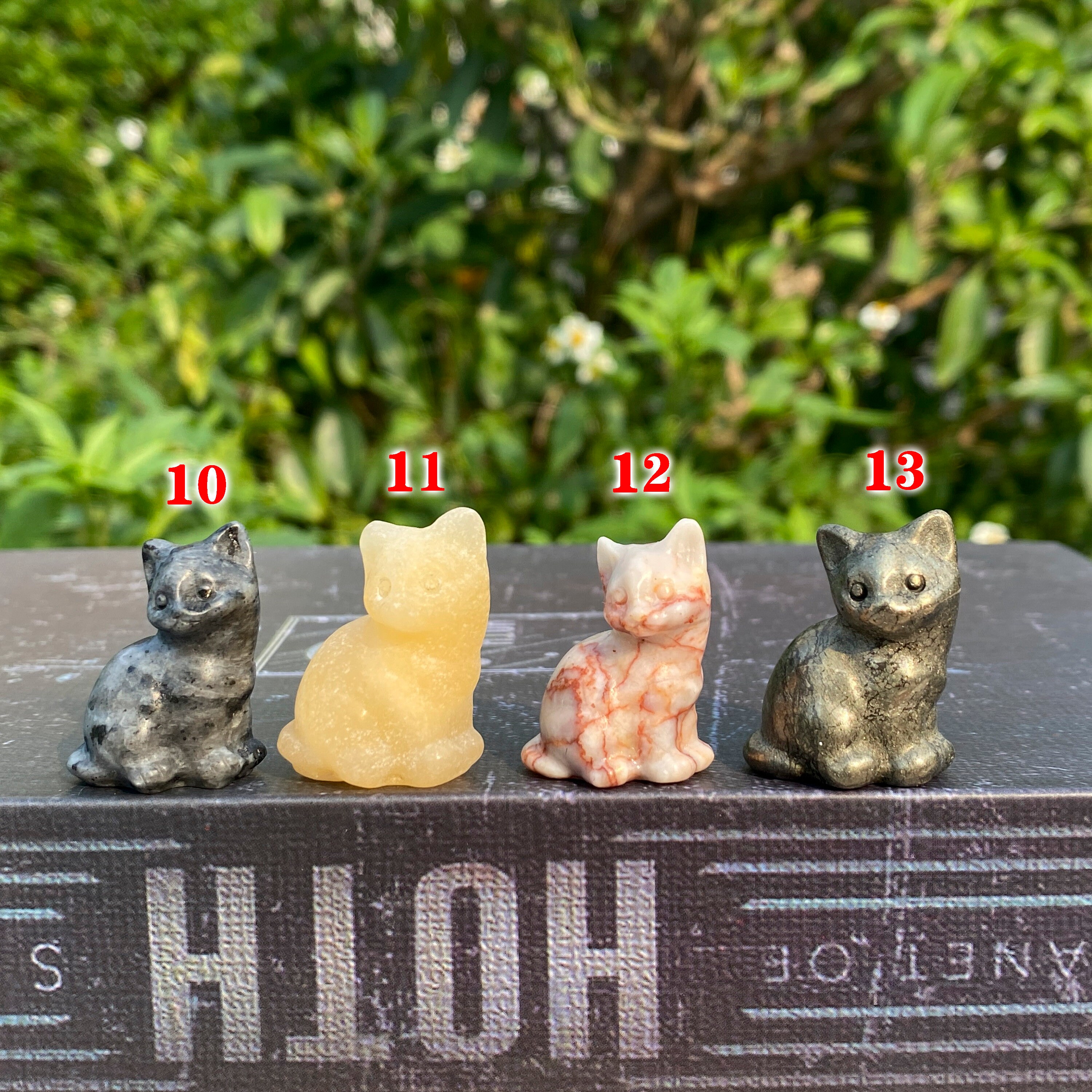 Mini Crystal Cat Figurine, Gemstone Cat Carving, Crystal Animal Status ...