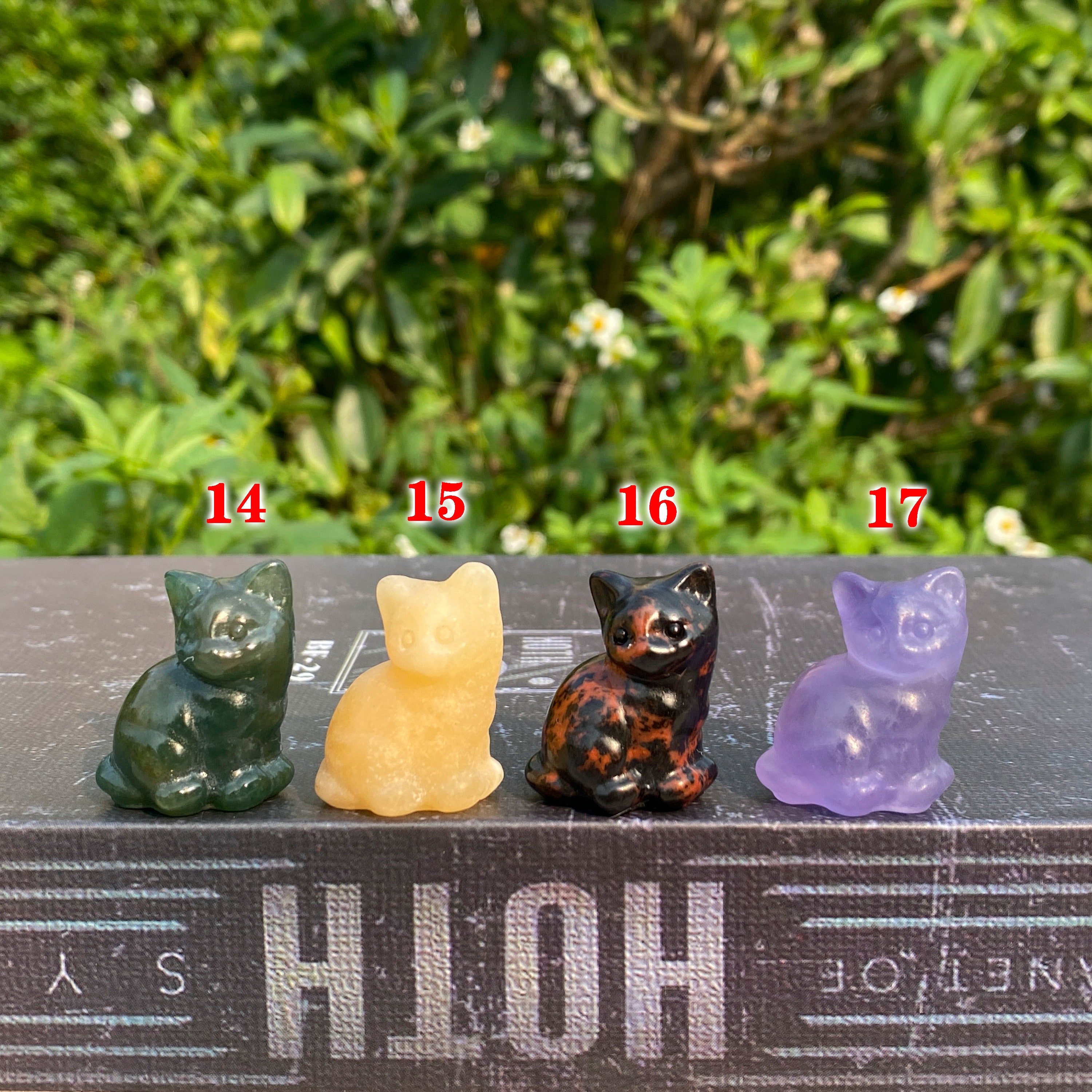 Mini Crystal Cat Figurine, Gemstone Cat Carving, Crystal Animal Status ...