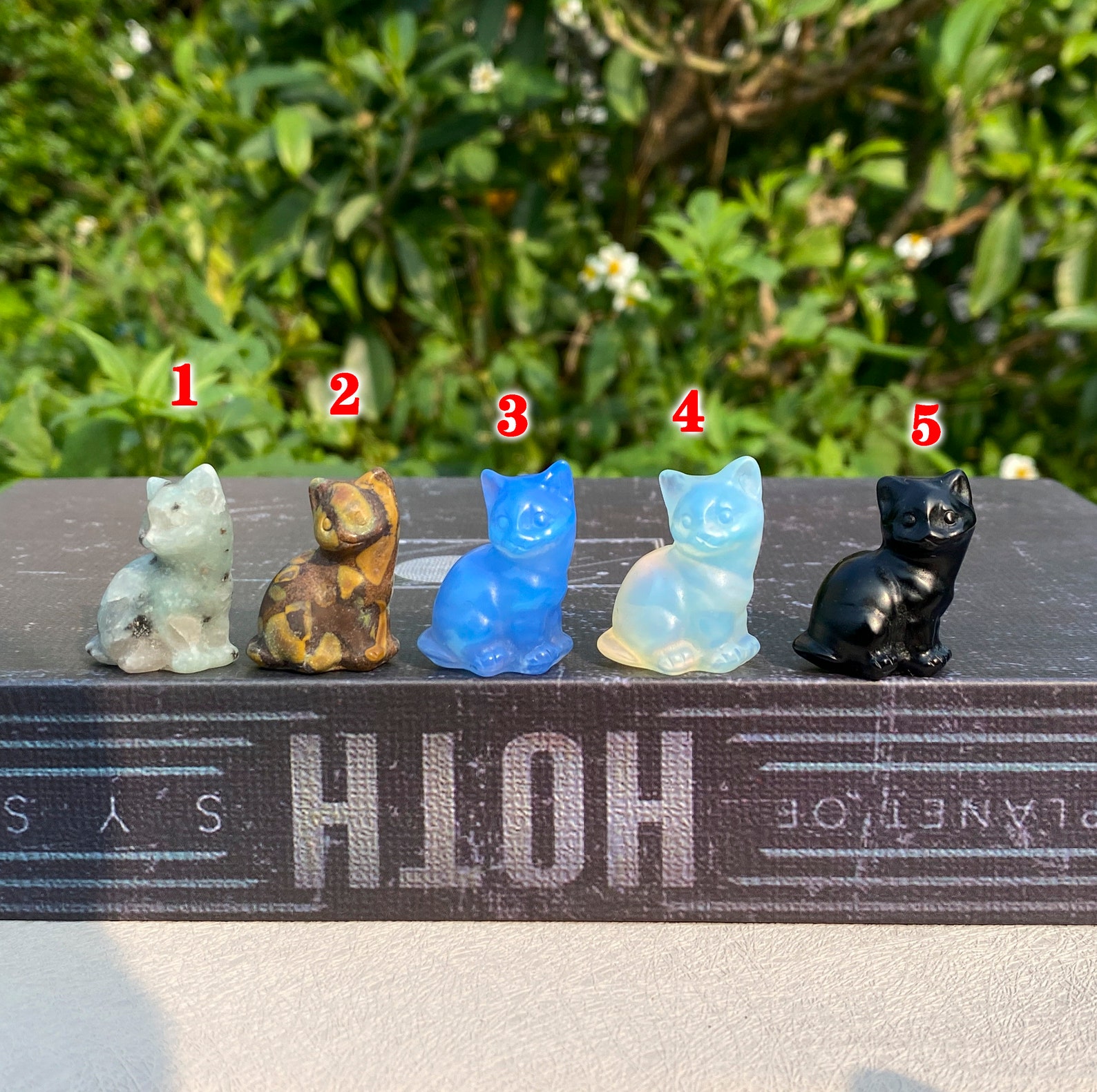 Mini Crystal Cat Figurine, Gemstone Cat Carving, Crystal Animal Status ...