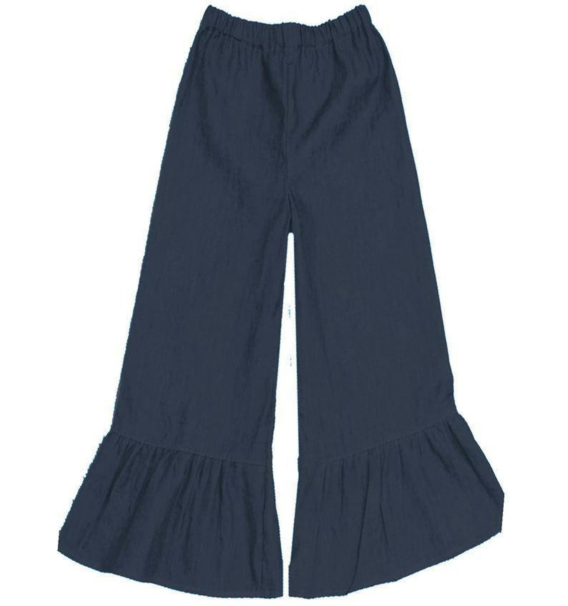Denim ruffle Pant Women Girls boutique ruffle pant Palazzo | Etsy