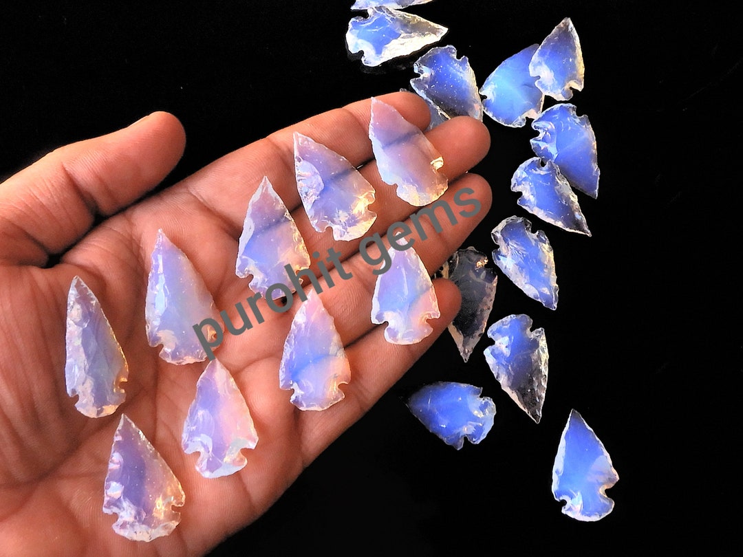 Opalite Arrowhead Crystal Healing Stone Crescent Arrowhead Shape ...